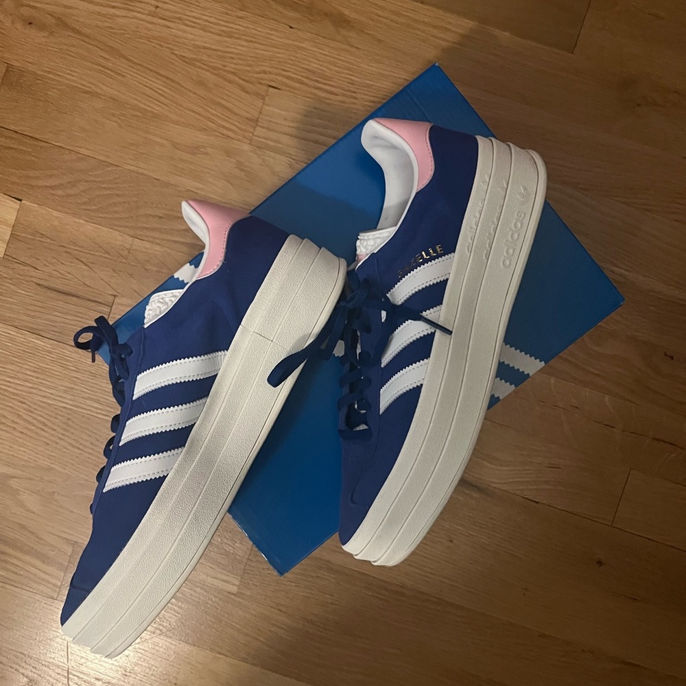 Adidas Gazelle Bold Platform Sneakers Blue Women Size… - Gem